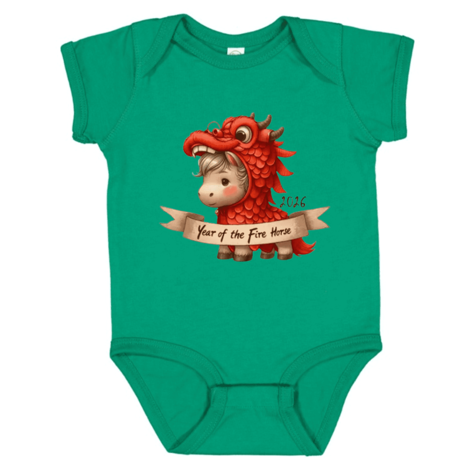 Baby Onesie Hub 2026 Year of the Fire Horse Cute Girls or Boys Baby ...