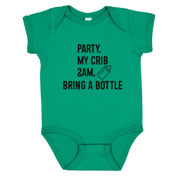 Baby Onesie Hub Bring A Bottle Baby Bodysuit, Funny Quotes Baby Gift ...