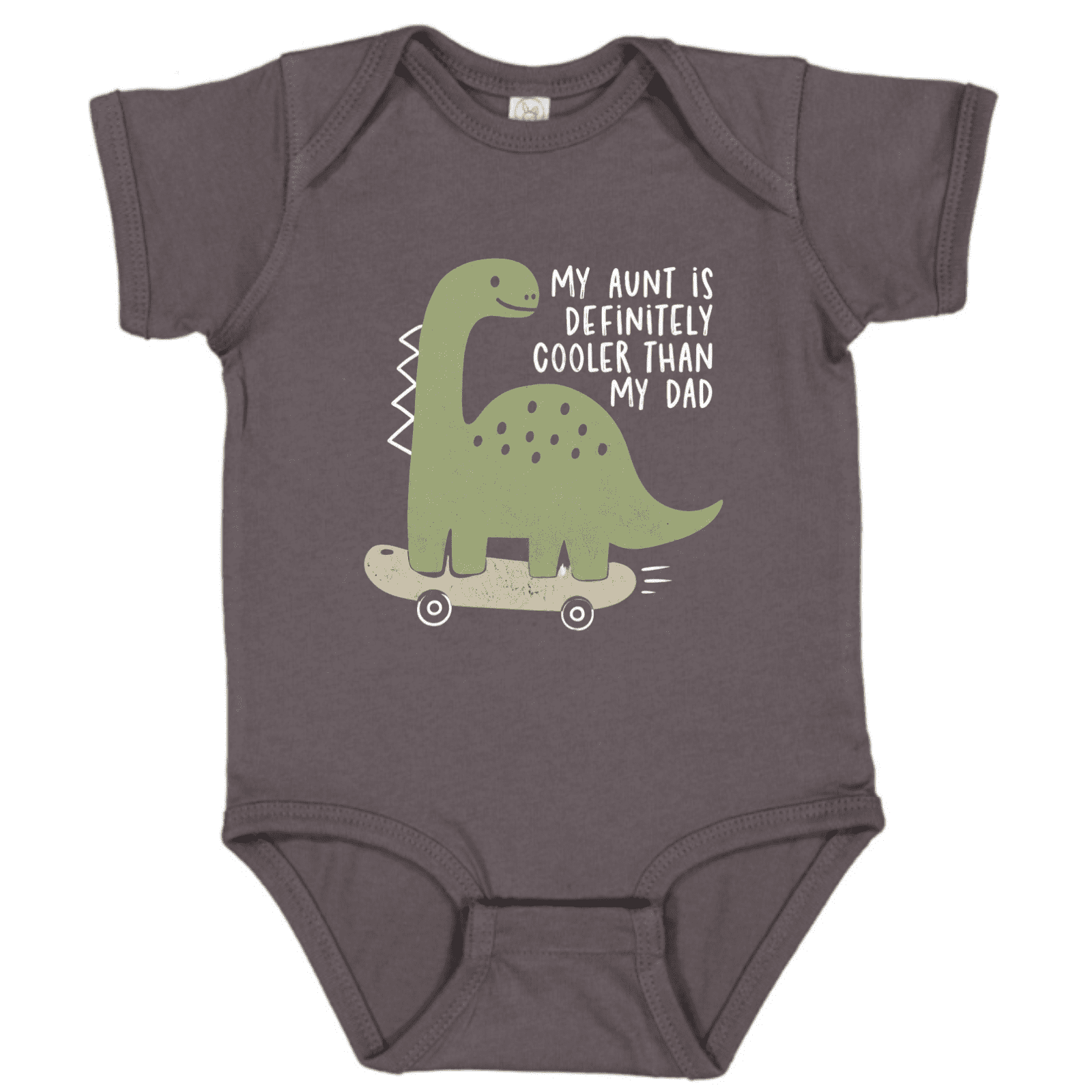 Baby Onesie Hub Cute Dinosaur 'My Aunt is Cooler Than My Dad' Bodysuit ...