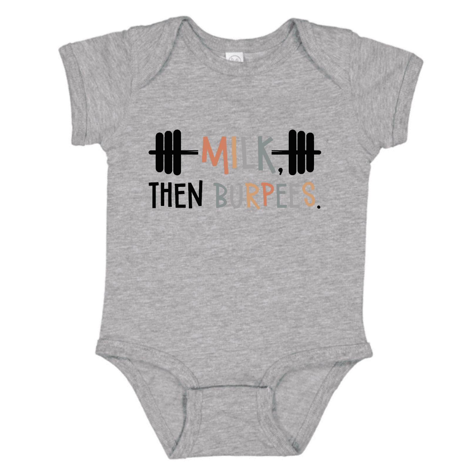 Baby Onesie Hub Cute MILK, THEN BURPEES Graphic Infant Bodysuit Baby ...