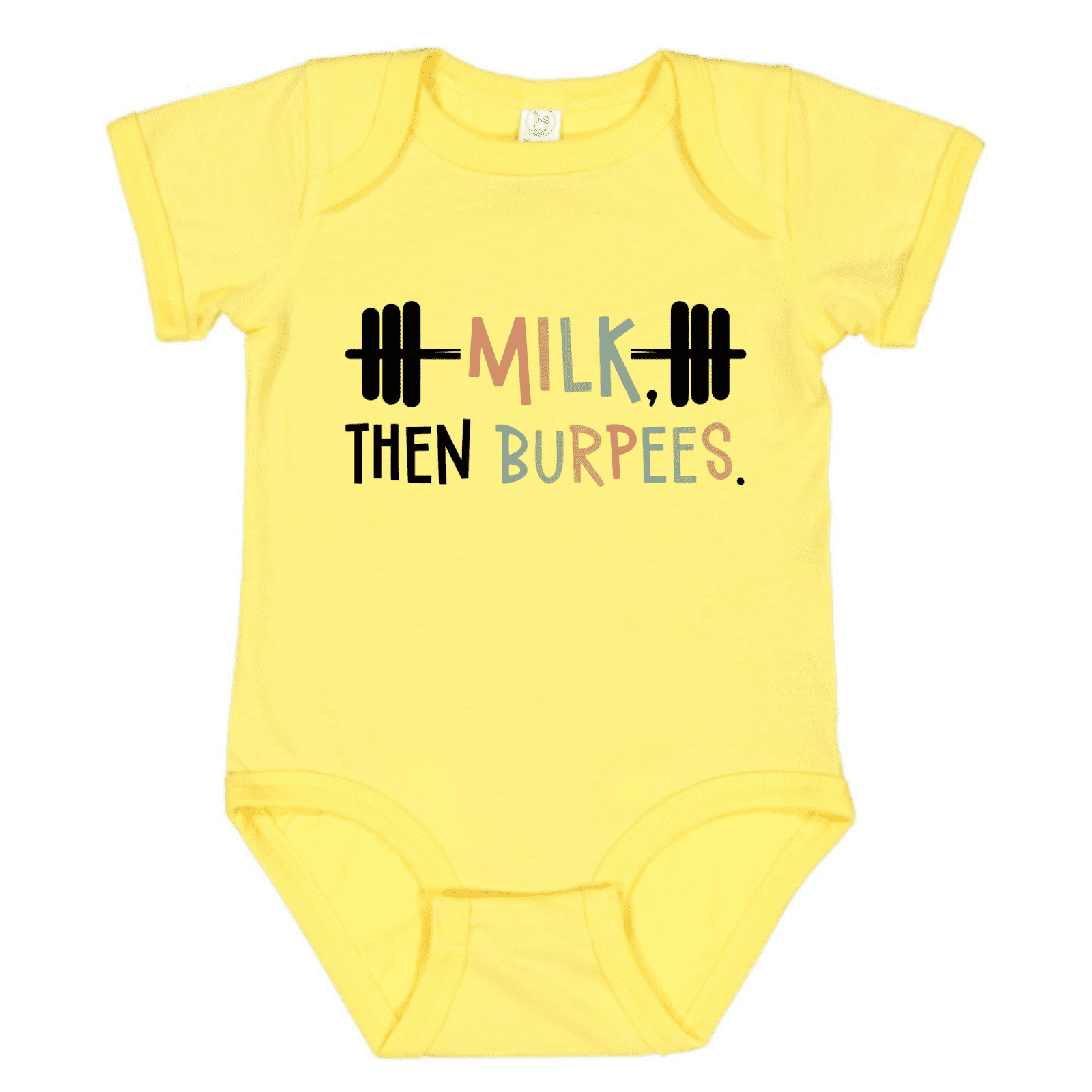 Baby Onesie Hub Cute MILK, THEN BURPEES Graphic Infant Bodysuit Baby ...