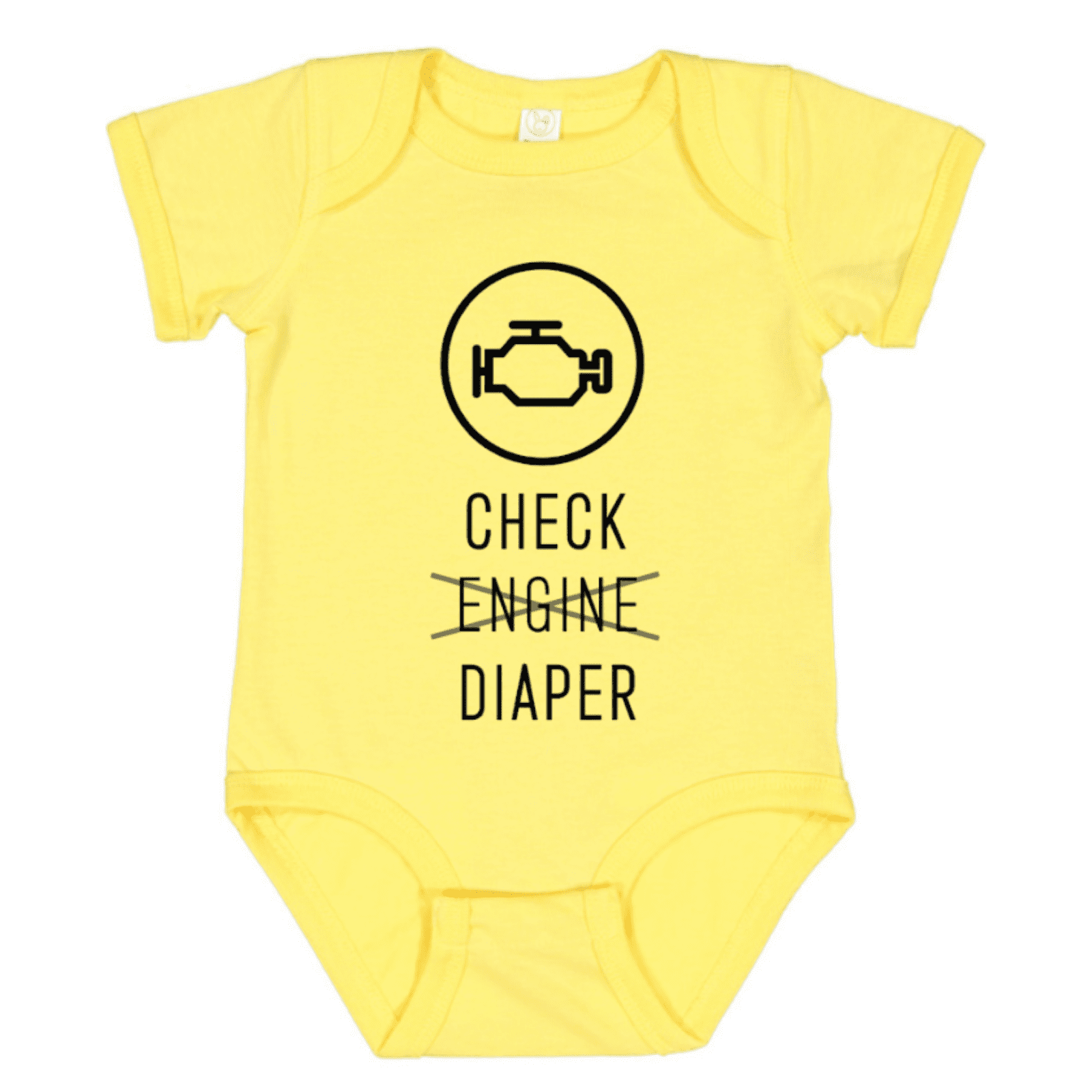 Baby Onesie Hub Funny Baby Bodysuit Check Engine Diaper Graphic Baby ...