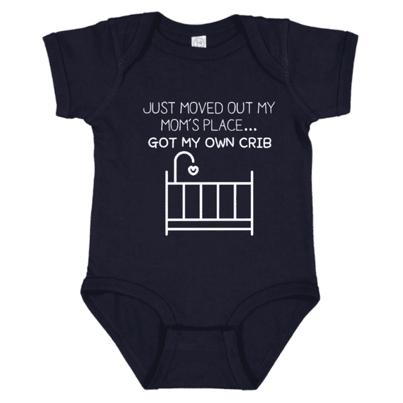 Baby Onesie Hub Girls or Boys Baby Bodysuit Moved Out Mom’s Place, Got ...