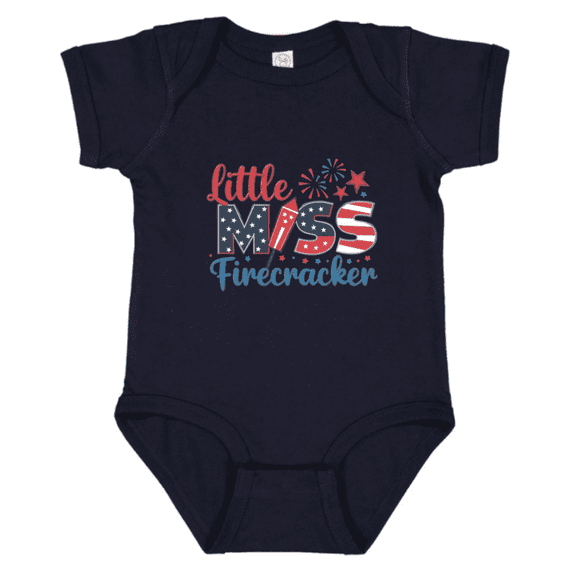 Baby Onesie Hub Little Miss Firecracker Infant Shirt, Announcement Gift ...