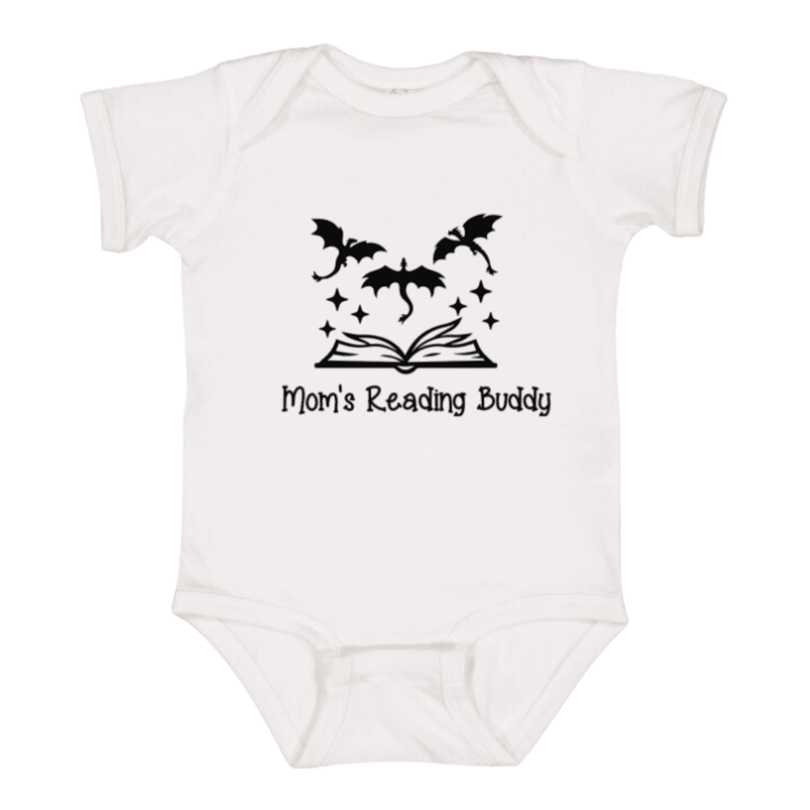 Baby Onesie Hub Mom’s Reading Buddy Baby Bodysuit, Cute Book Dragon ...