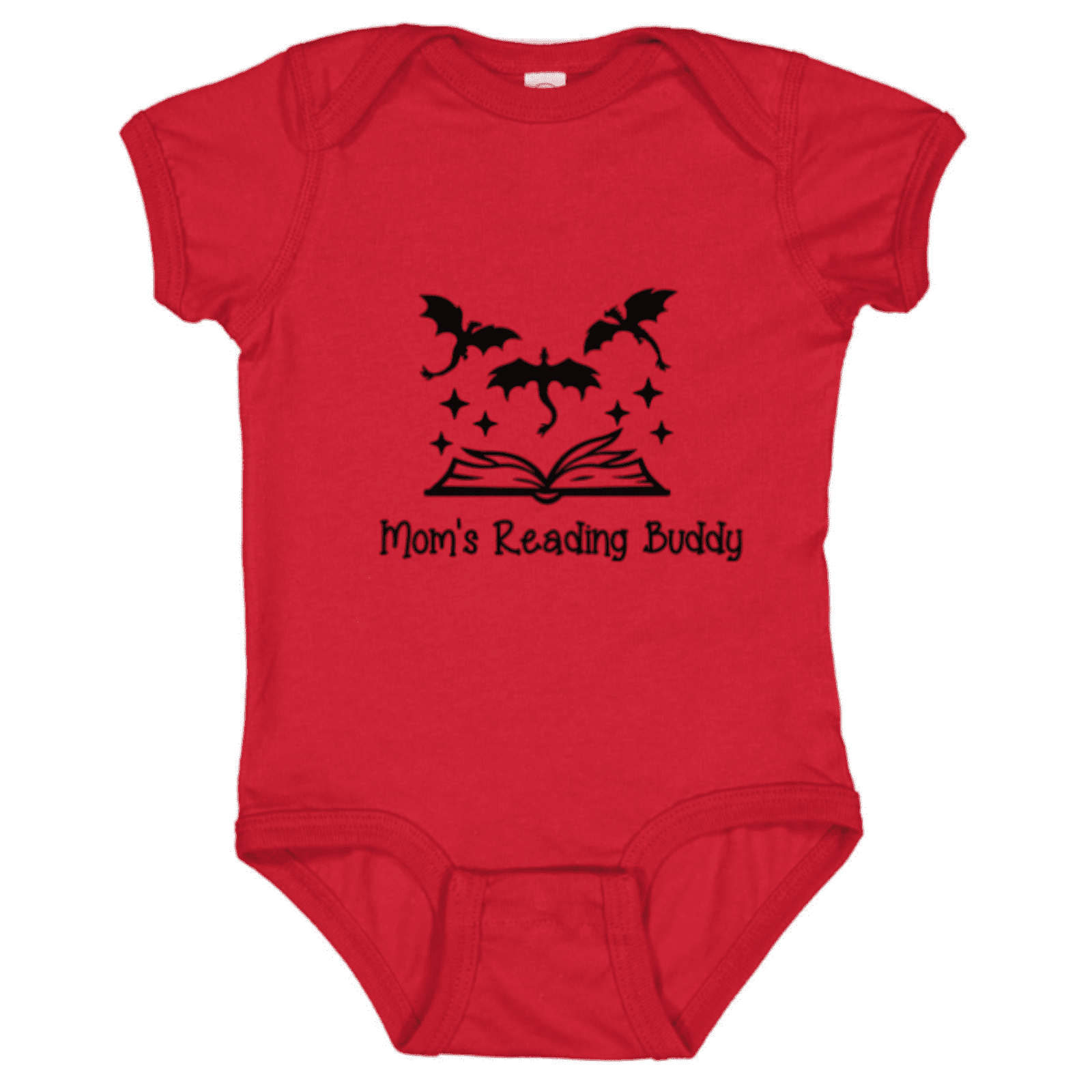 Baby Onesie Hub Mom’s Reading Buddy Baby Bodysuit, Cute Book Dragon ...