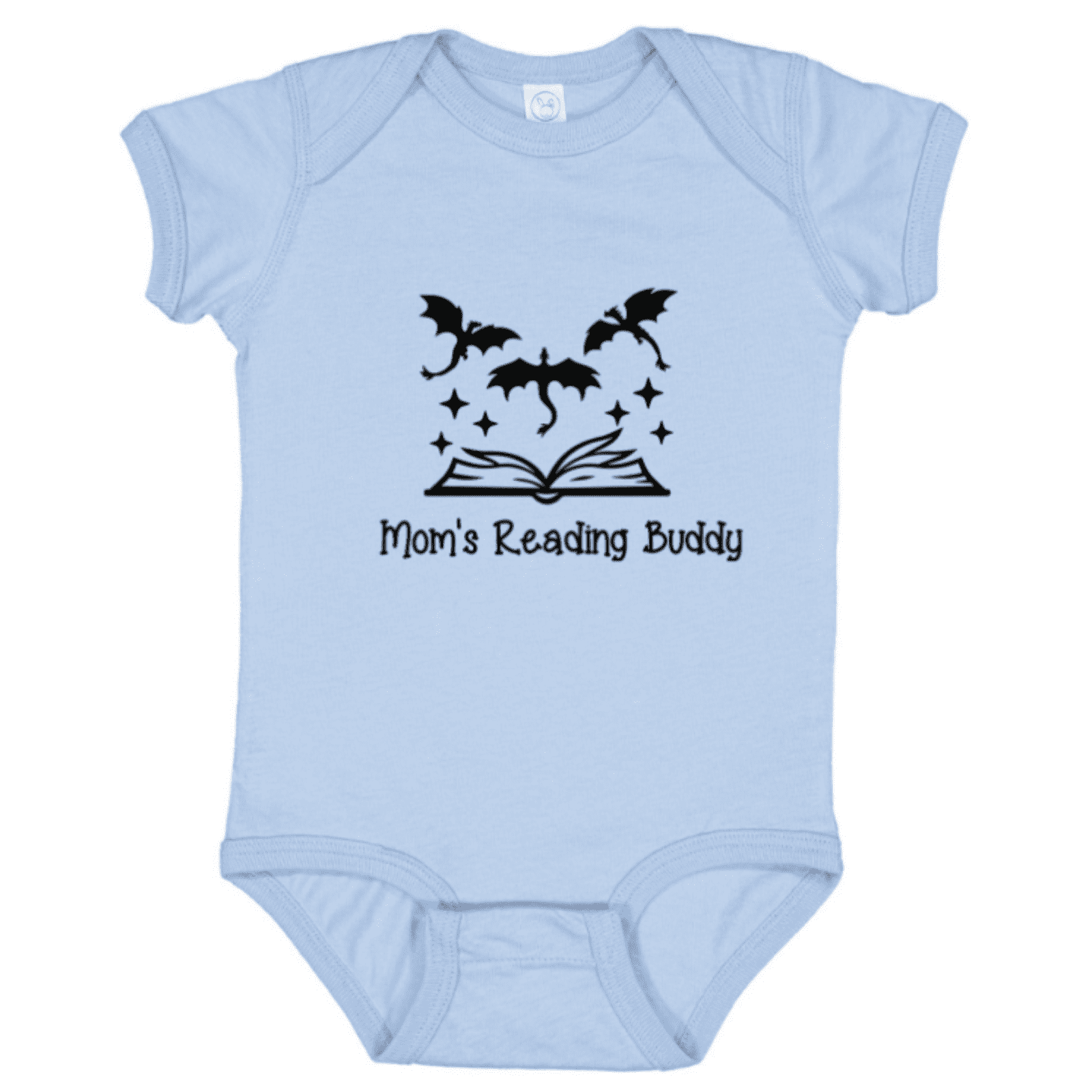 Baby Onesie Hub Mom’s Reading Buddy Baby Bodysuit, Cute Book Dragon ...