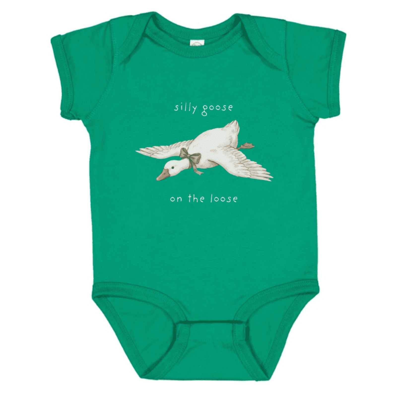 Baby Onesie Hub Silly Goose on the Loose Baby Bodysuit, Cute Goose Baby ...