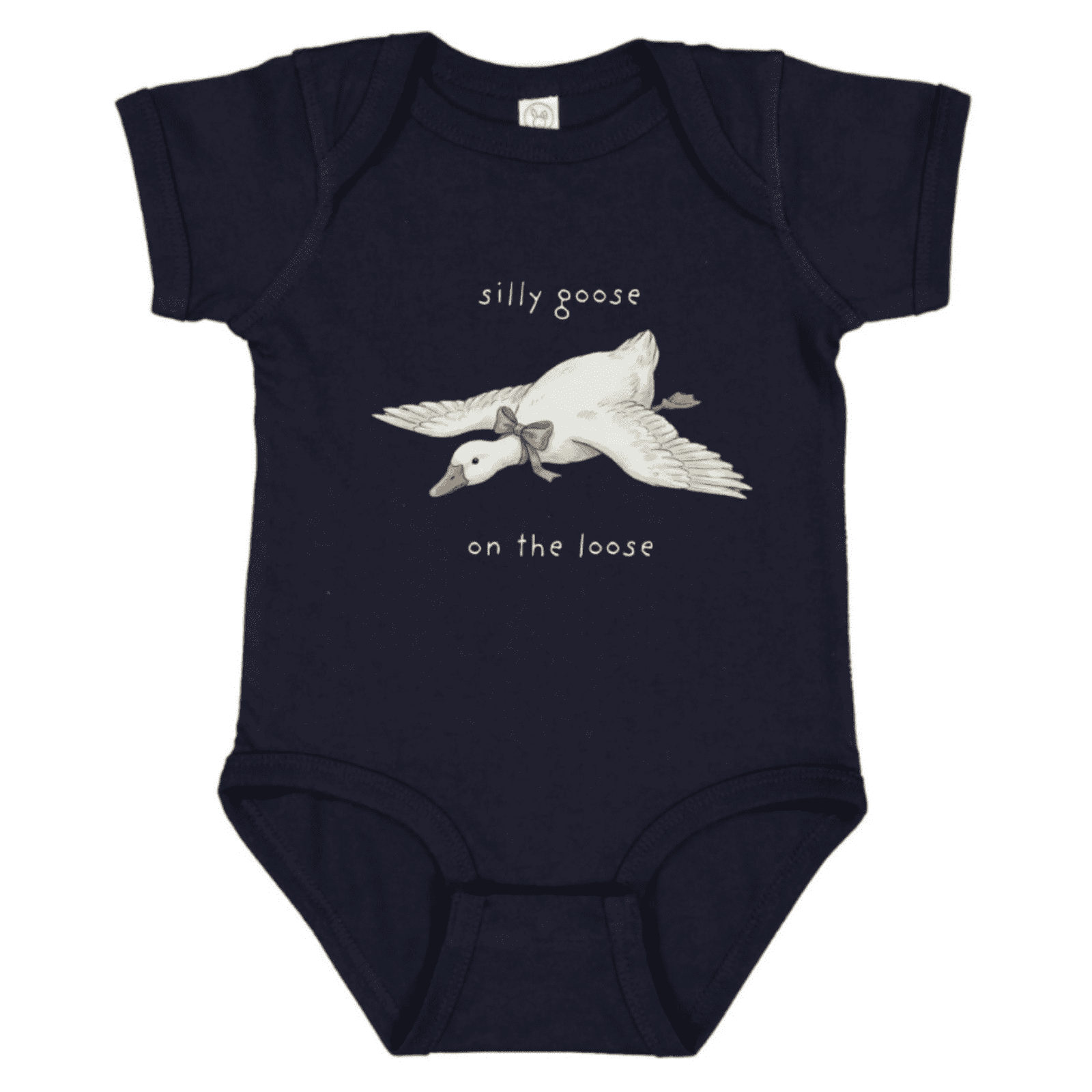Baby Onesie Hub Silly Goose on the Loose Baby Bodysuit, Cute Goose Baby ...