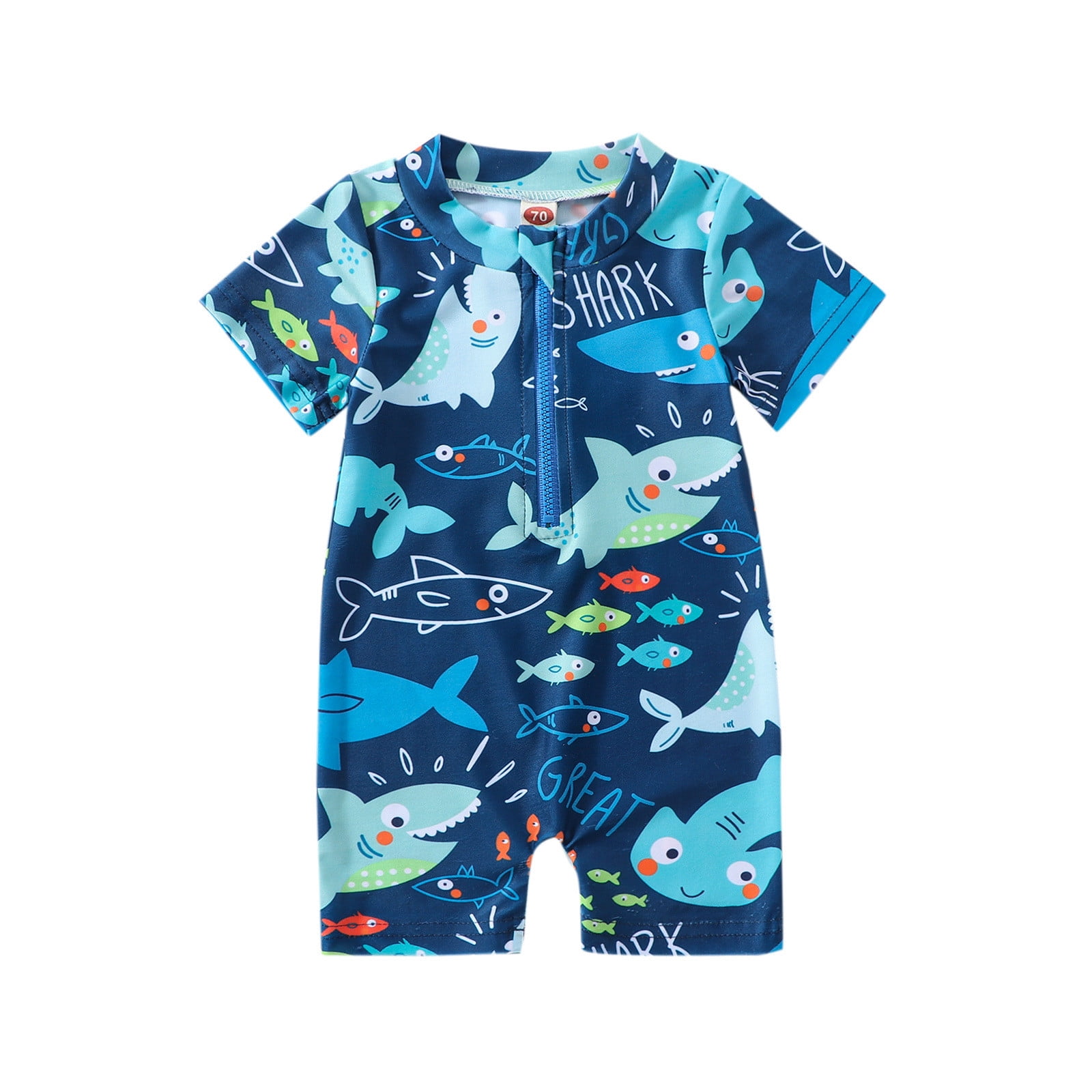 Baby Onesies Baby Boy Romper Summer Short Sleeve Cartoon Print Outwear ...