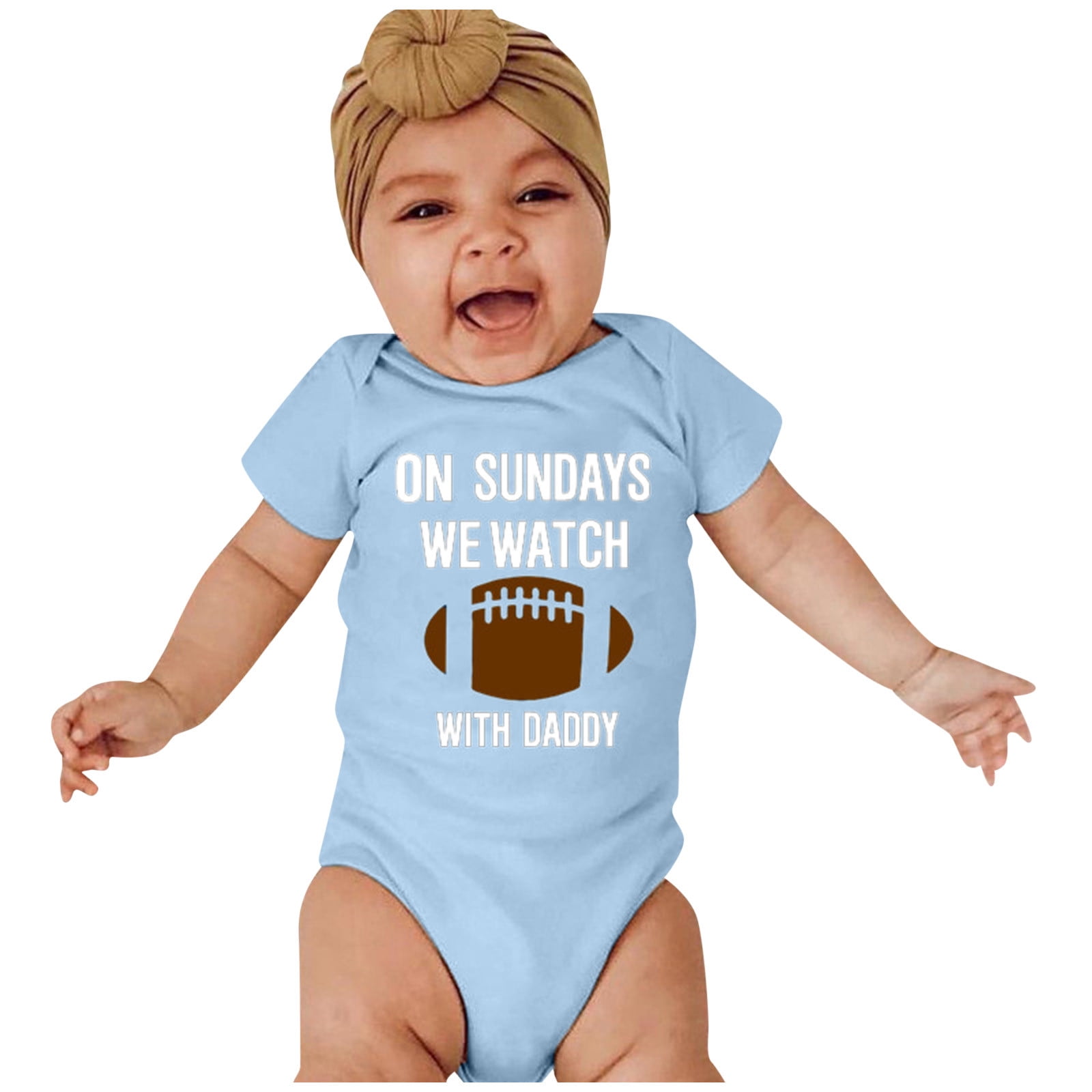 Baby Onesies Bodysuits For Girl Infant Boys Short Sleeve Letter Rugby Print Newborn Baby Girl ...
