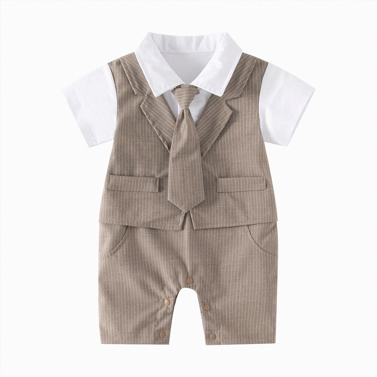 Baby Onesies Boy Baby Boy Gentleman White Shirt Waistcoat Bowtie Tuxedo ...
