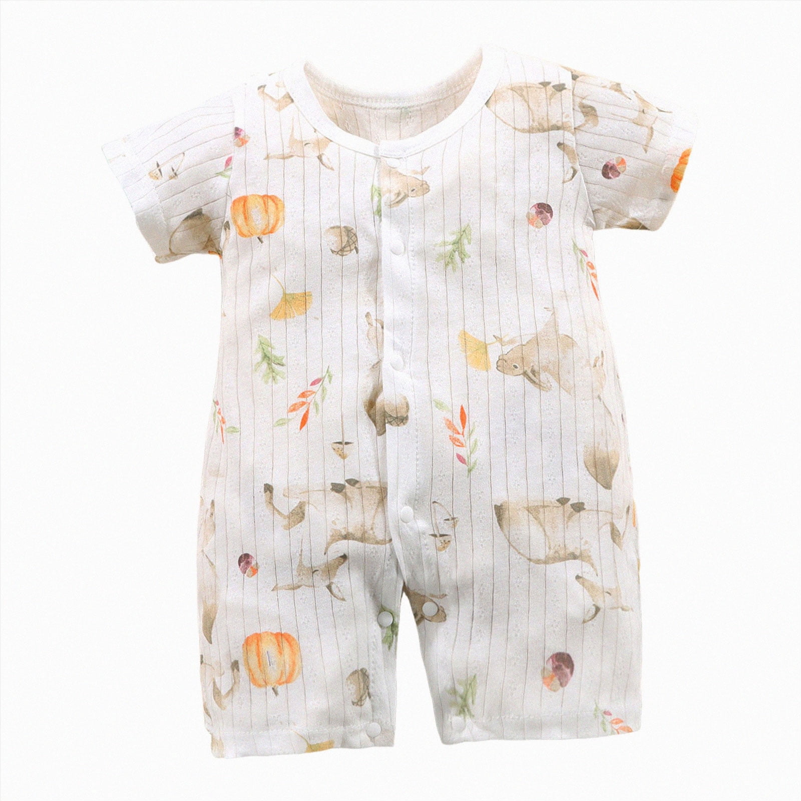 Baby Onesies Boy Baby Cotton Jacquard Double Button Climbing Suit Is ...