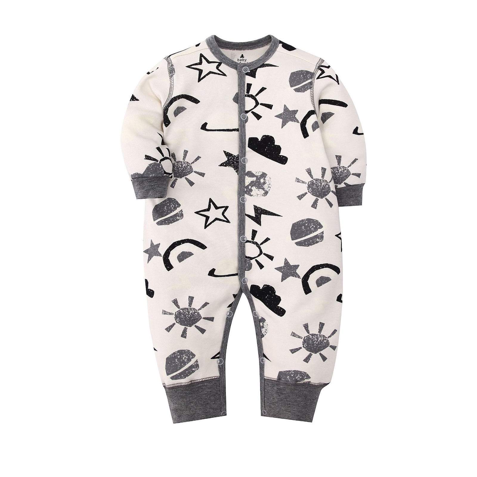 Baby Onesies Boy Infant Autumn Cotton Linen Pocketed Solid Color Button ...