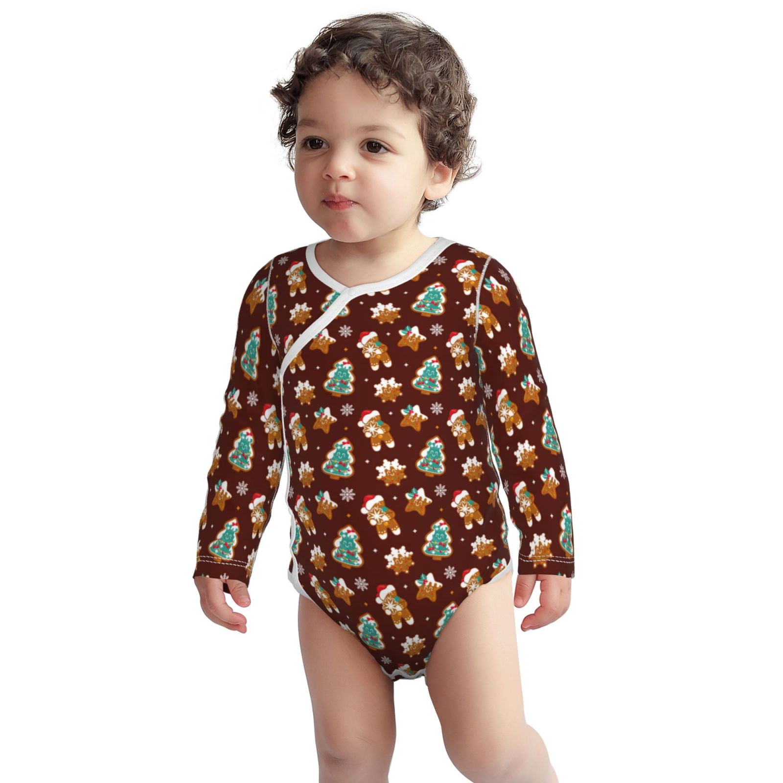 Baby Onesies - Christmas Gingerbread Long Sleeve Onesies Girl Boy with ...
