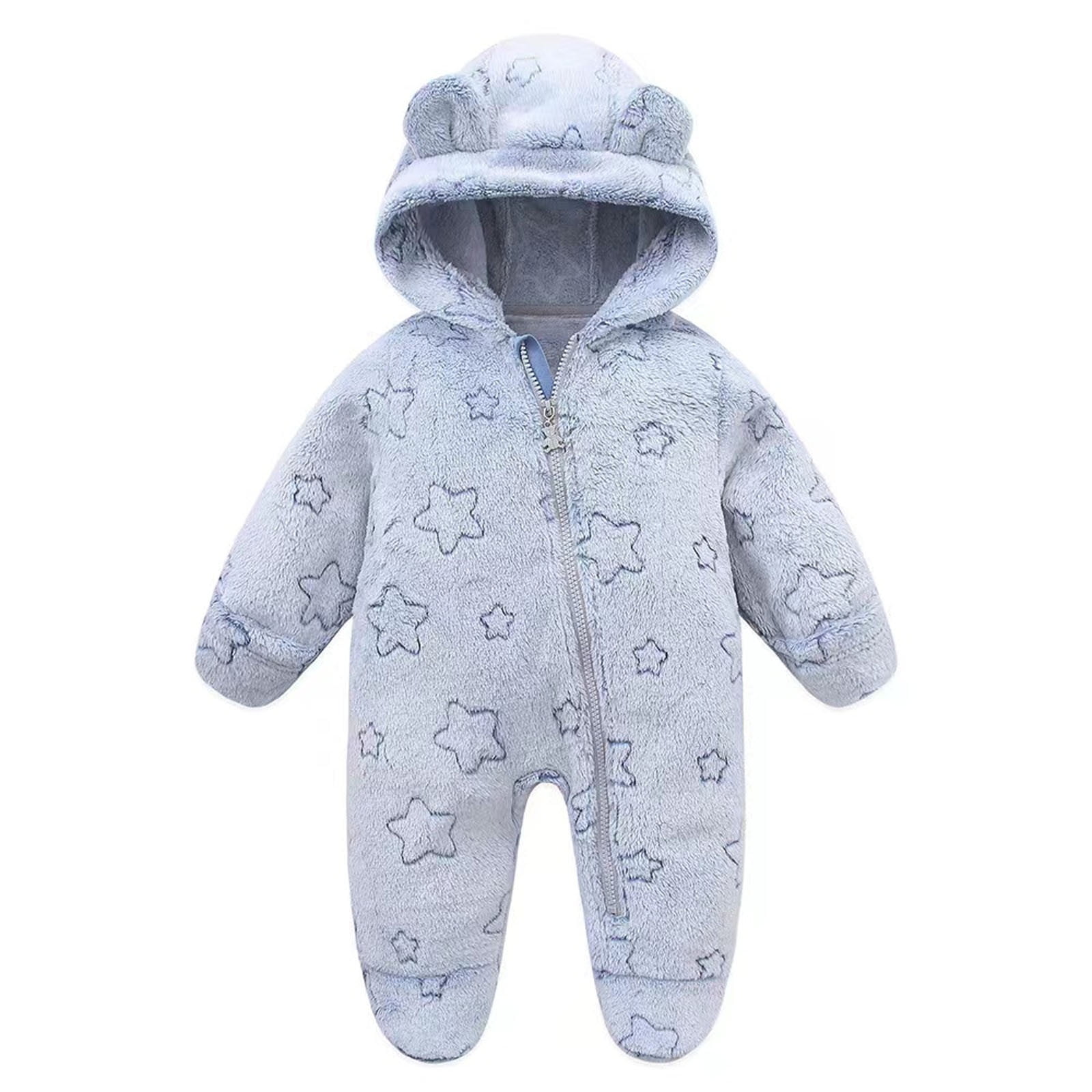 Baby Onesies For Baby Boy Romper Soft Snowsuit Coat Bear Suit Fleece ...