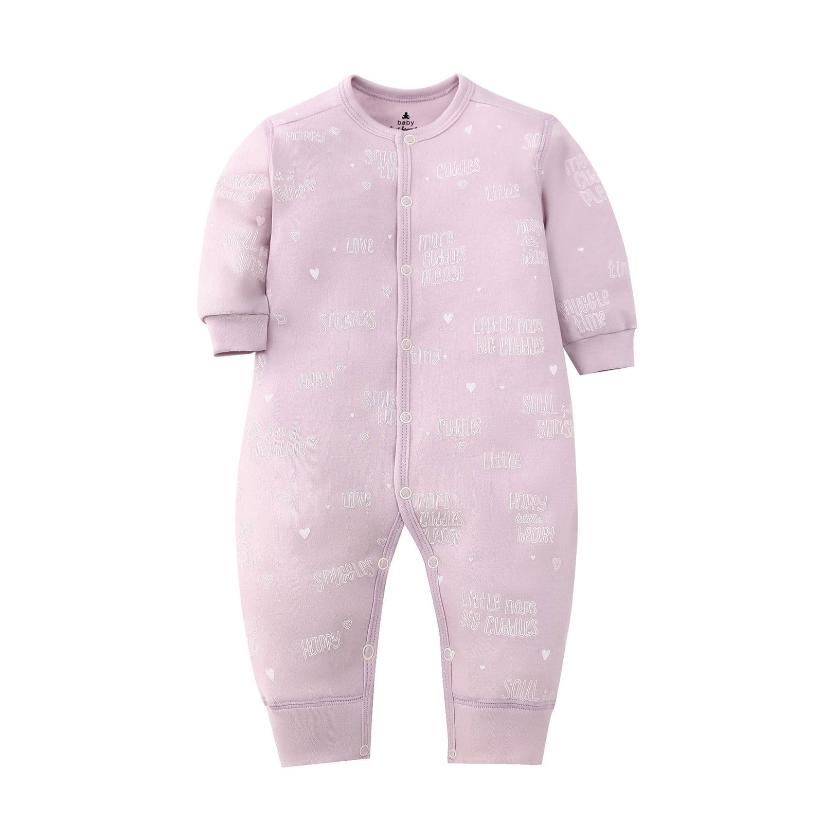 Baby Onesies Footless Pjs Button Print Romper Jumpsuit Onesies Baby Girl Fall Clothes Pink 6 ...