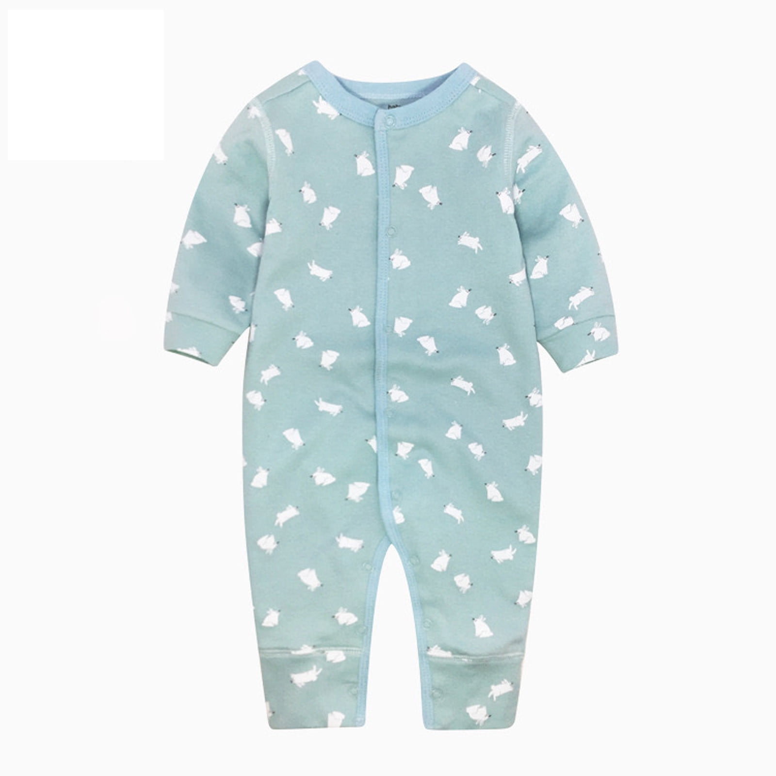 Baby Onesies Footless Pjs Print Romper Jumpsuit Button Onesies Baby ...