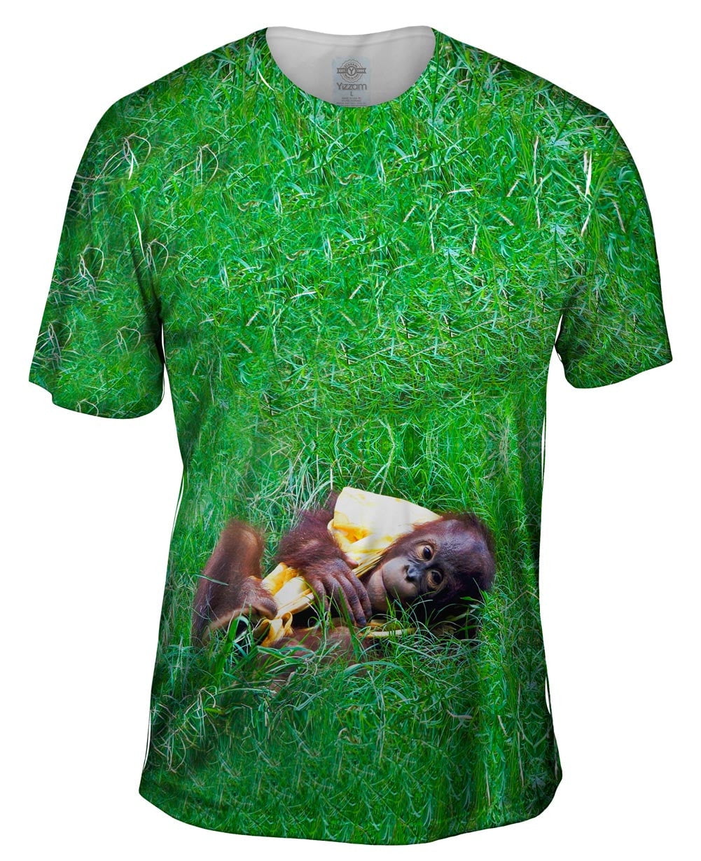 Baby Orangutan Enjoying The Day Mens T-Shirt All Over Print - Walmart.com
