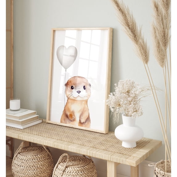 Baby Otter Print, Otter Print, Nursery Wall Art Decor, Neutral Nursery ...