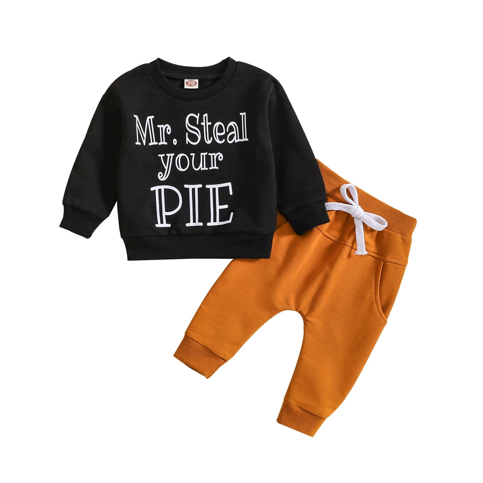 Baby Outfits Boy Halloween Outfits Letters Prints Long Sleeves Tops ...