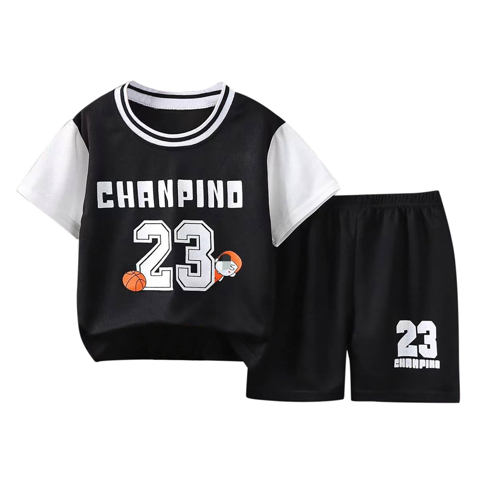 Baby Outfits Boy Kids Sports Sets Jerseyss Tracksuit 2 Piece Basketball ...
