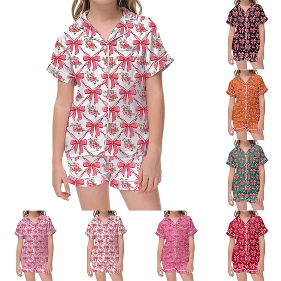 Baby Outfits Satin Short Sleeve Button Down Top and Shorts Classic ...