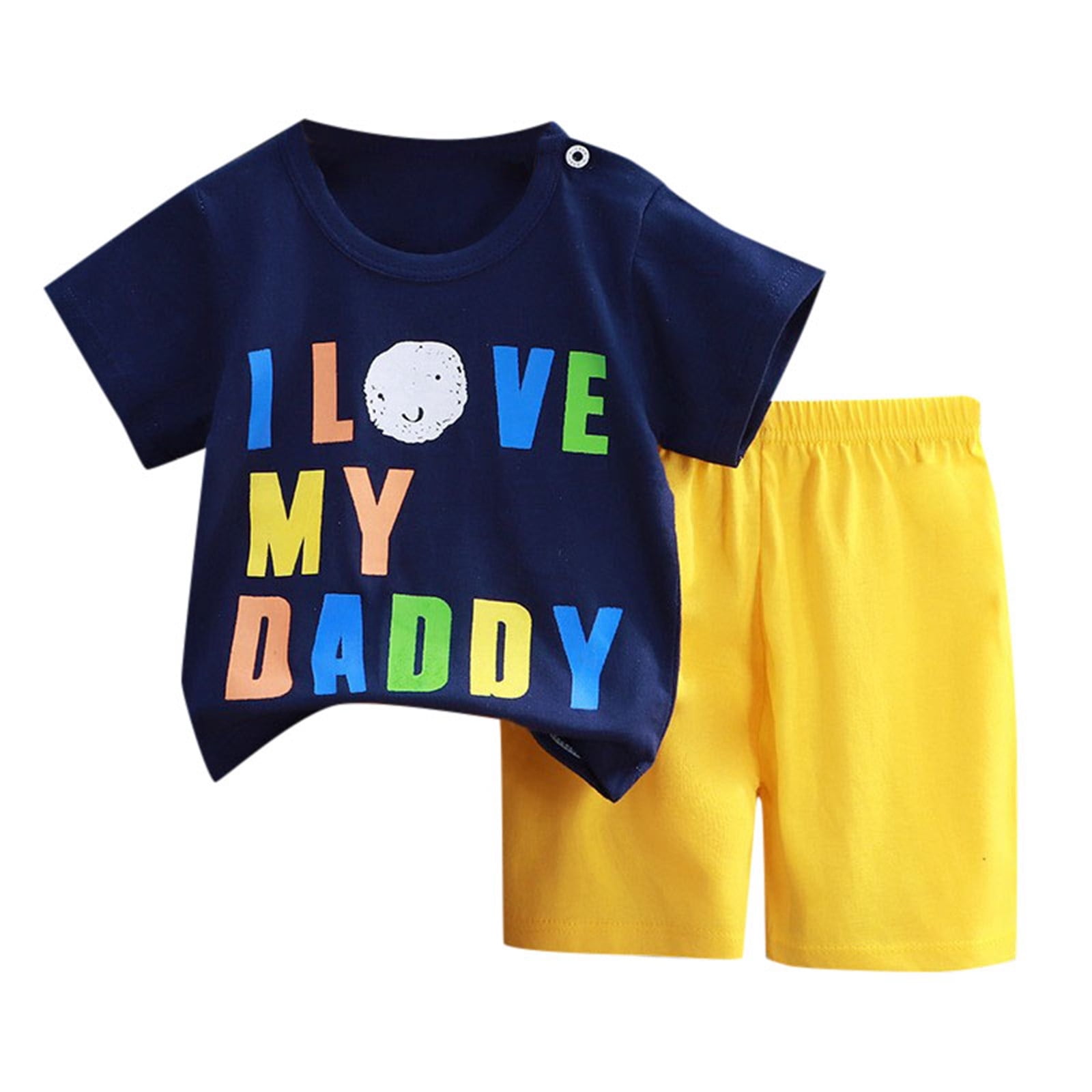 Baby Outfits Summer Children Cartoon Short Sleeved Shorts Home ...