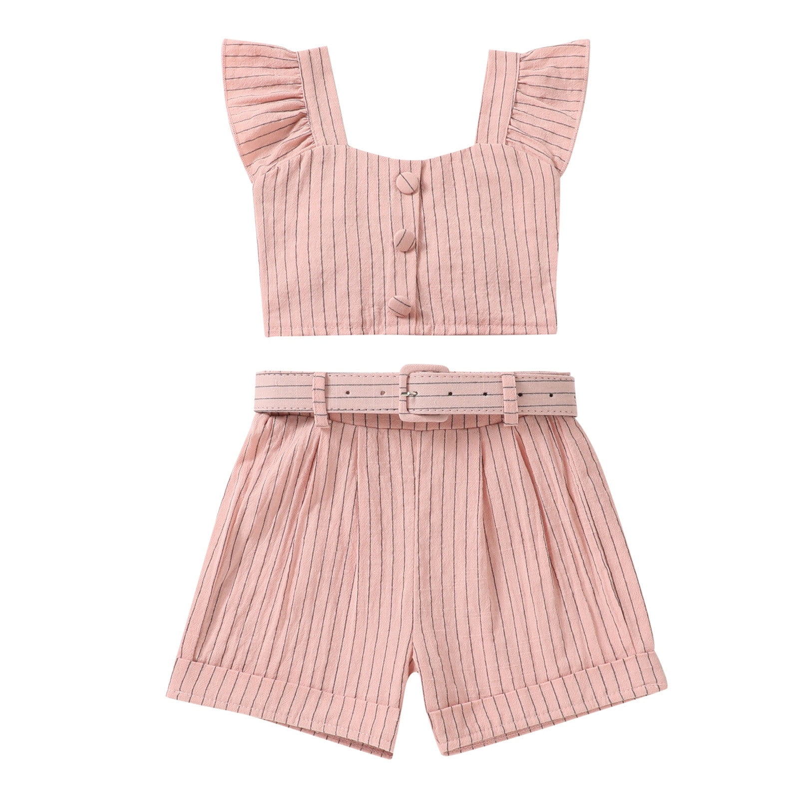 Baby Outfits Summer Toddler Girls Sleeveless Vest Tops Striped Skirt ...
