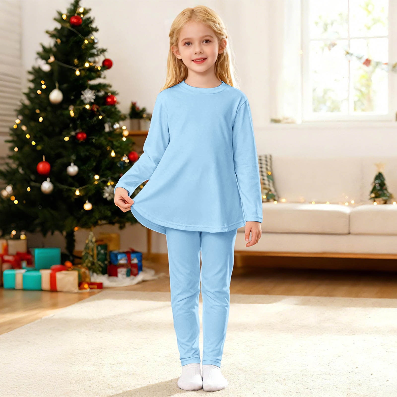 Baby Outifts For Girls Long Sleeve Shirts Crewneck Tunic Tops Dress T ...