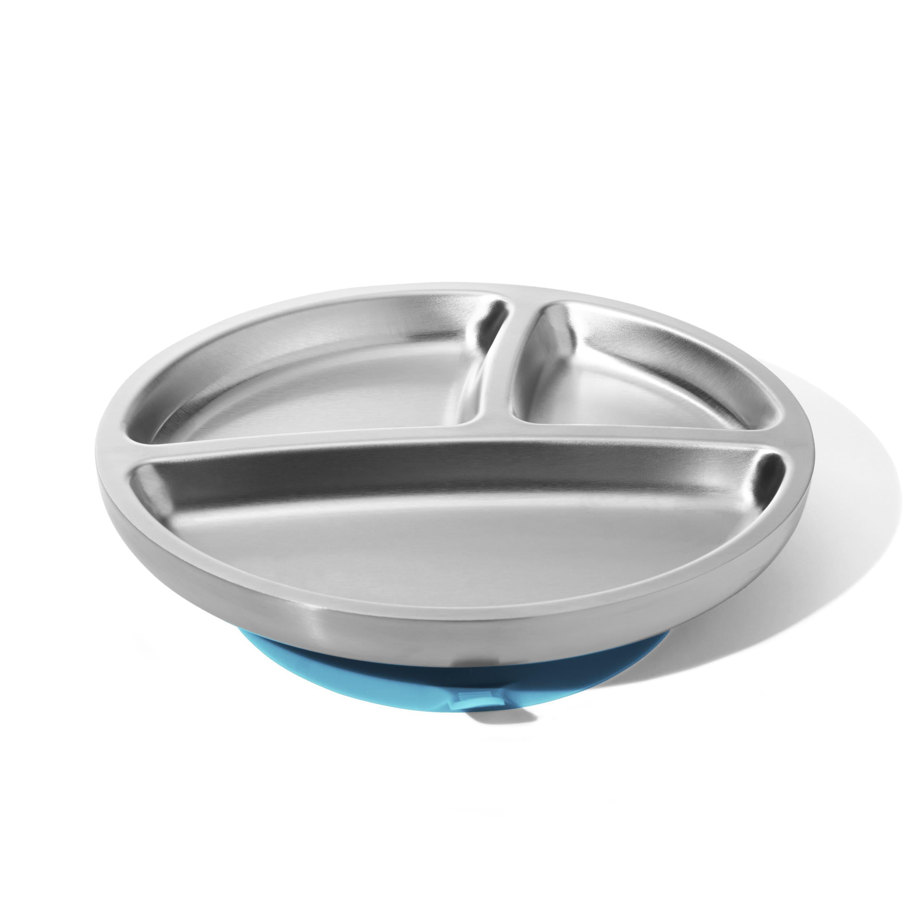Baby Oval Divided Plate | Stainless Steel & Silicone - Walmart.com