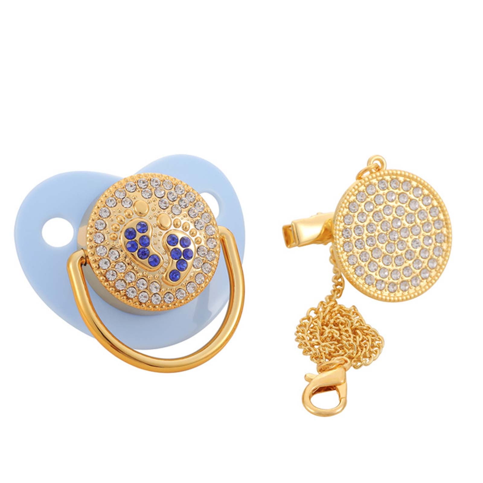 Baby Pacifier Weaning Bling Pacifier with Pacifier Clips and Anti-Dust ...