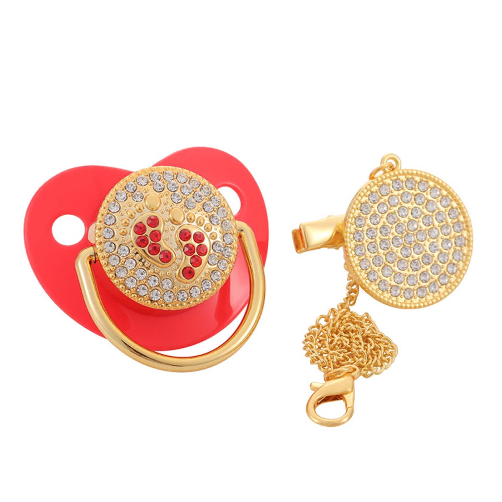 Baby Pacifier Weaning Bling Pacifier with Pacifier Clips and Anti-Dust ...
