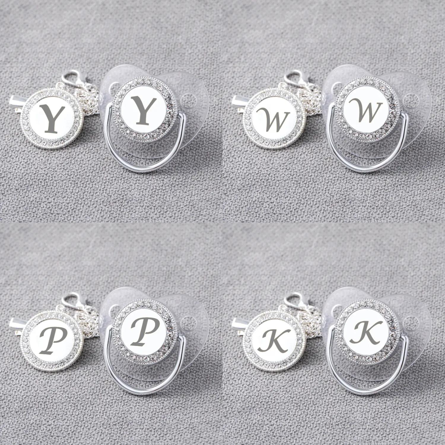 Baby Pacifier With Pacifier Clips And Anti-dust Cover Silver ...