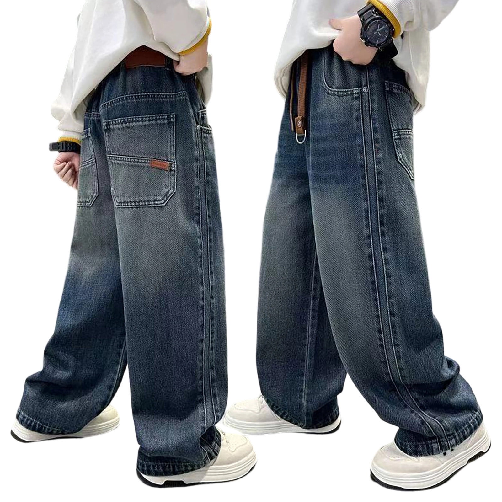 Baby Pants Boys Classic Fit Pediatric Denim Jeans Stretch Comfort Daily ...