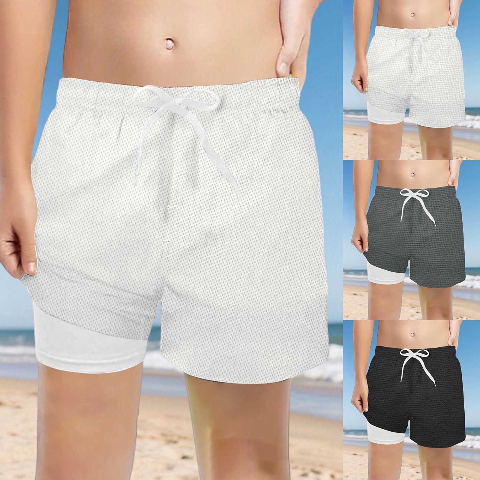 Baby Pants Boys Solid Color Drawstring Waist Sport Shorts High Rise ...