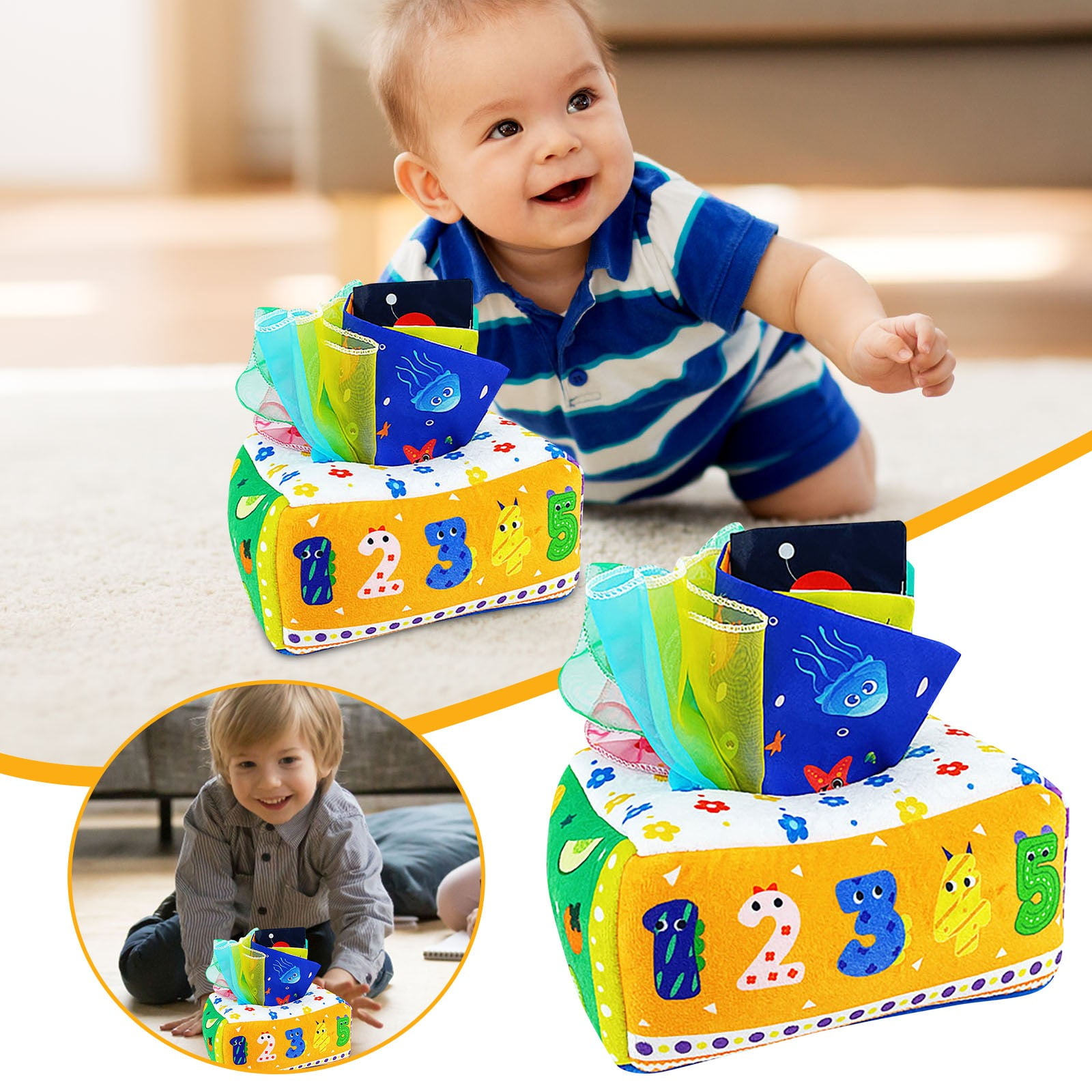 Baby Paper Drawing Toy Children's Fabric Tissue Toy Early Childhood ...