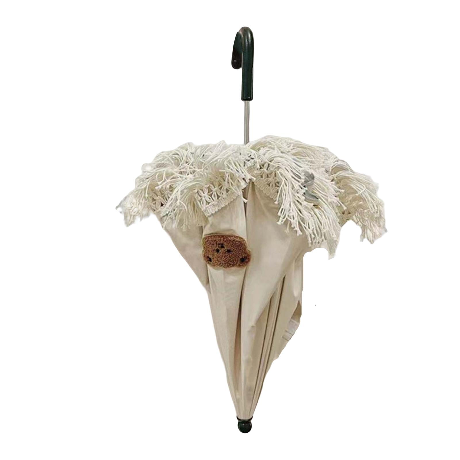 Baby Parasol with Lace Fringe, Windproof Children's Outdoor Beach ...