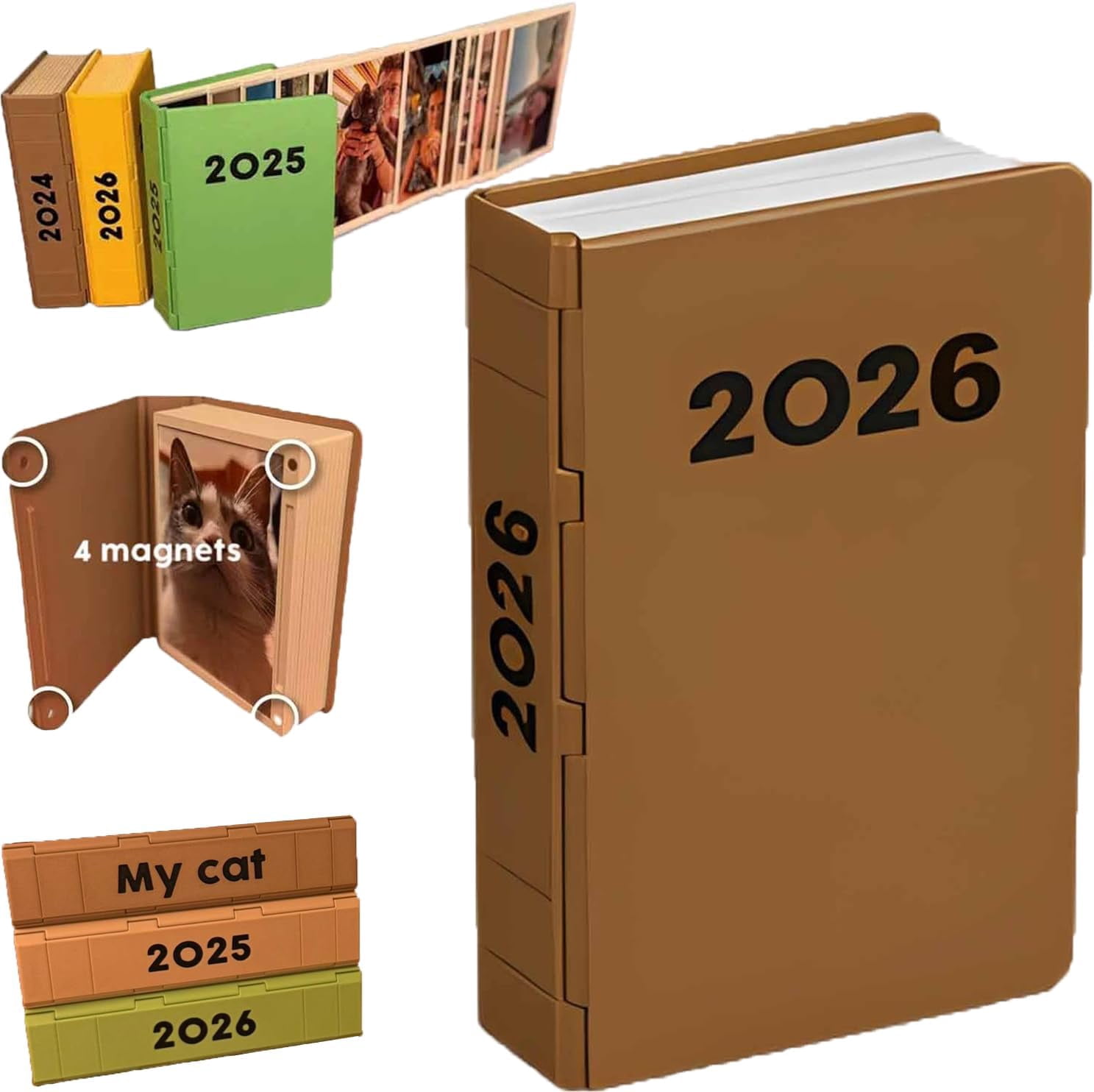 Baby & Pet Growth Record Book (2024-2026), Monthly Milestone Photo ...