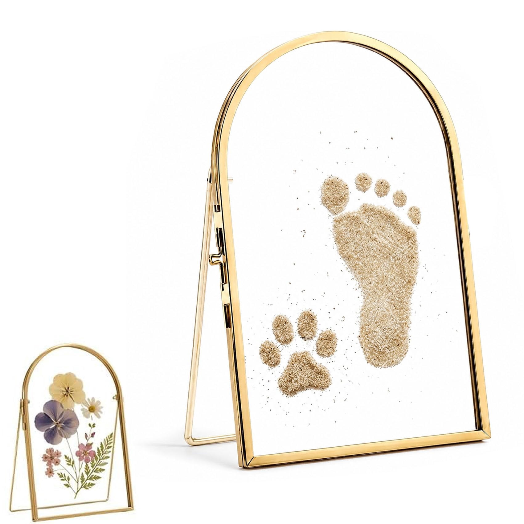 Baby & Pet Keepsake Frame, Pressed Picture Frame with Double Glass ...