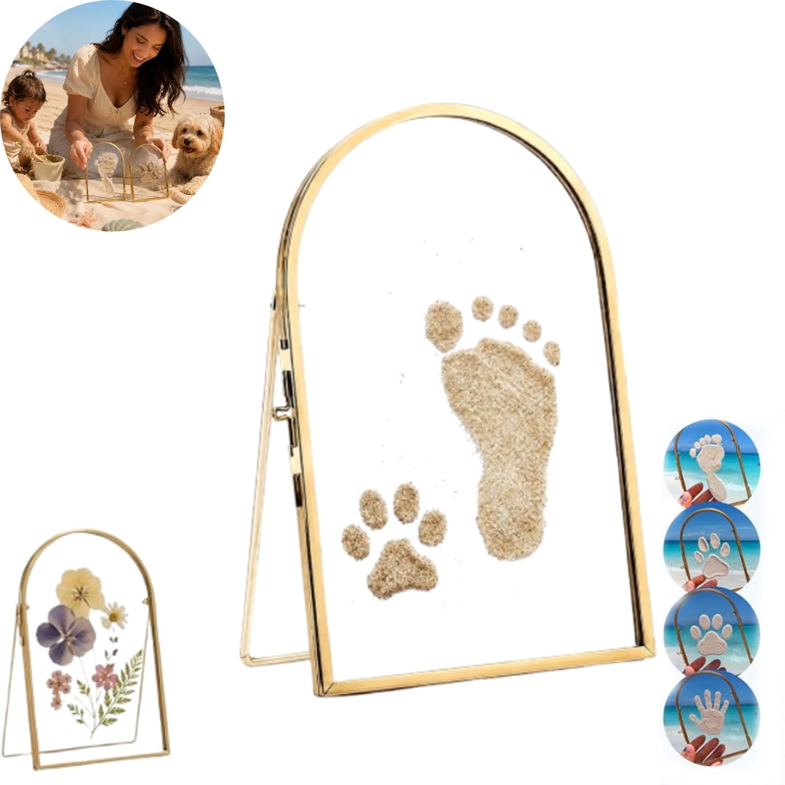 Baby & Pet Keepsake Frame, Pressed Picture Frame with Double Glass ...
