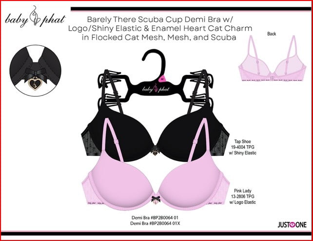 Baby Phat Women's Scuba Cup Demi Bra With Charm - Walmart.com