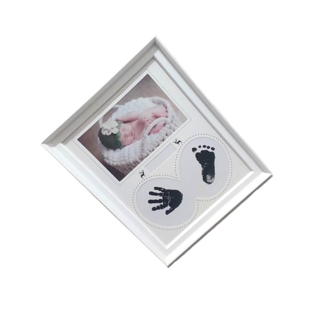 Baby Photo Frame Kids Picture Frame Newborn Handprint Footprint Photo ...