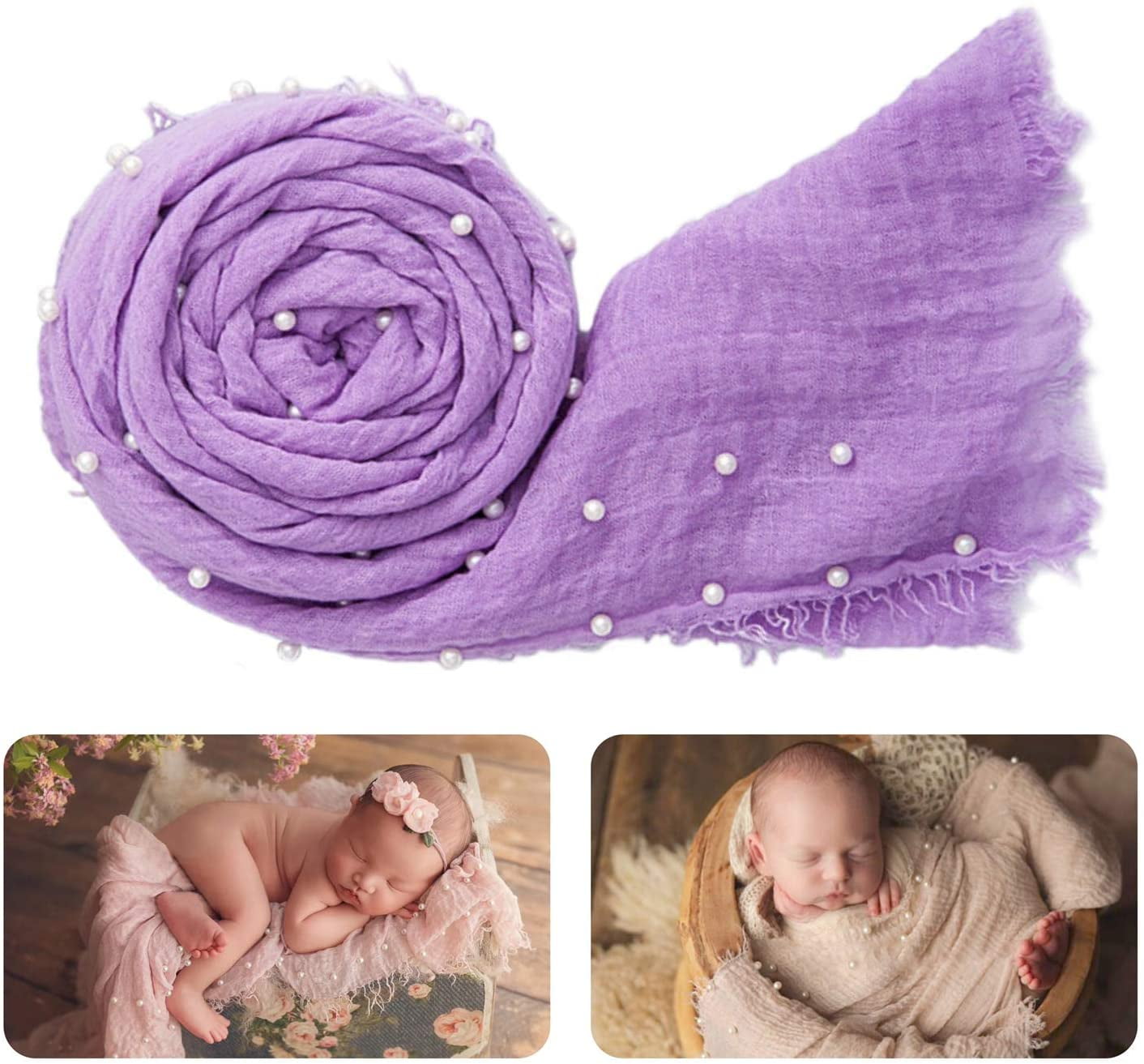 Baby Photo Props Handmade Pearl Decoration Wrapping Blanket - Walmart.com