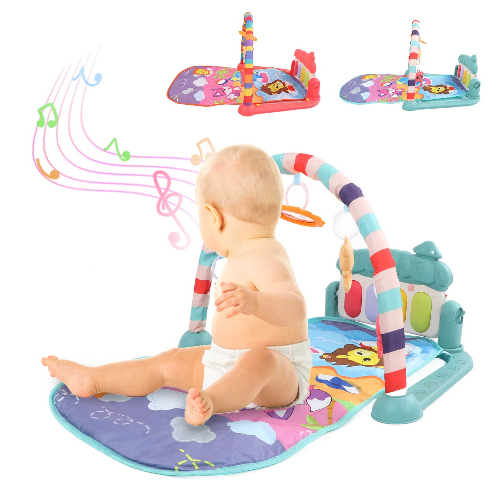 Baby Piano Gym Mat,Baby Gym Playmat Piano Improve Motor Skills Sensory ...