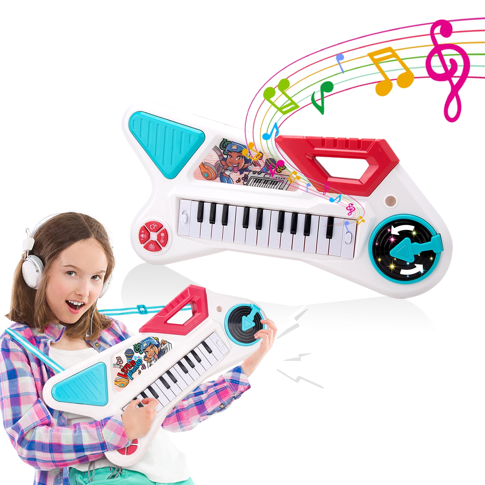 Baby Piano Toy for 2 Years Old,Toddler Musical Keyboard with Microphone ...