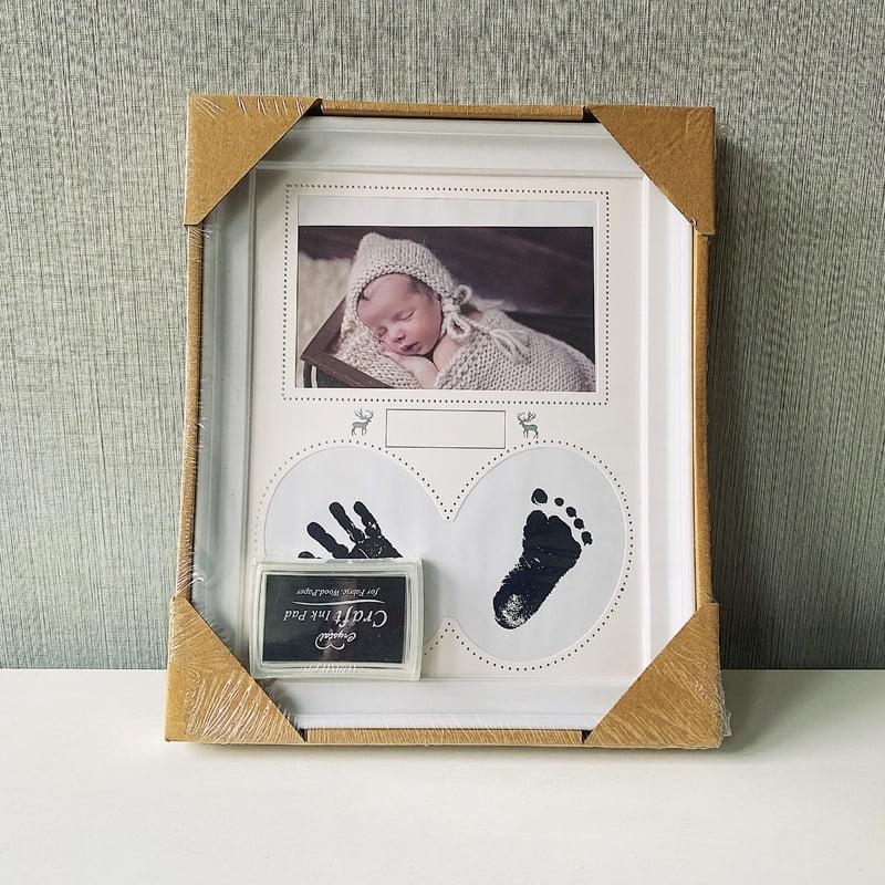 Baby Picture Frame First Year, Baby Handprint and Footprint Kit with ...
