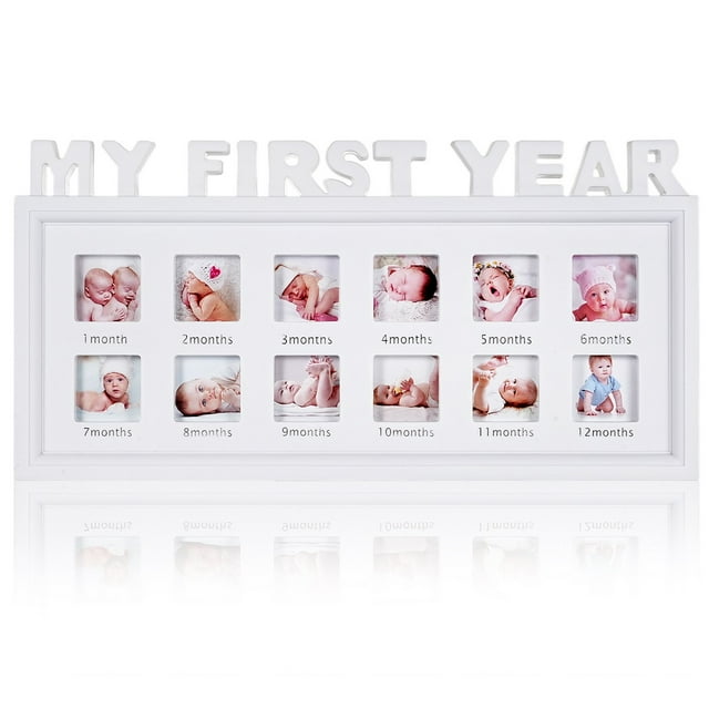 Baby Milestone Monthly Picture Frame, Newborn Keepsake, My First Year ...