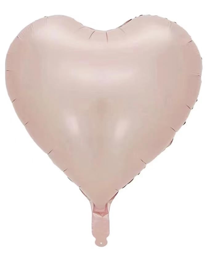 Baby Pink Heart Balloons,12Pcs Pink Heart AFN1Shape Foil Balloons,18 ...
