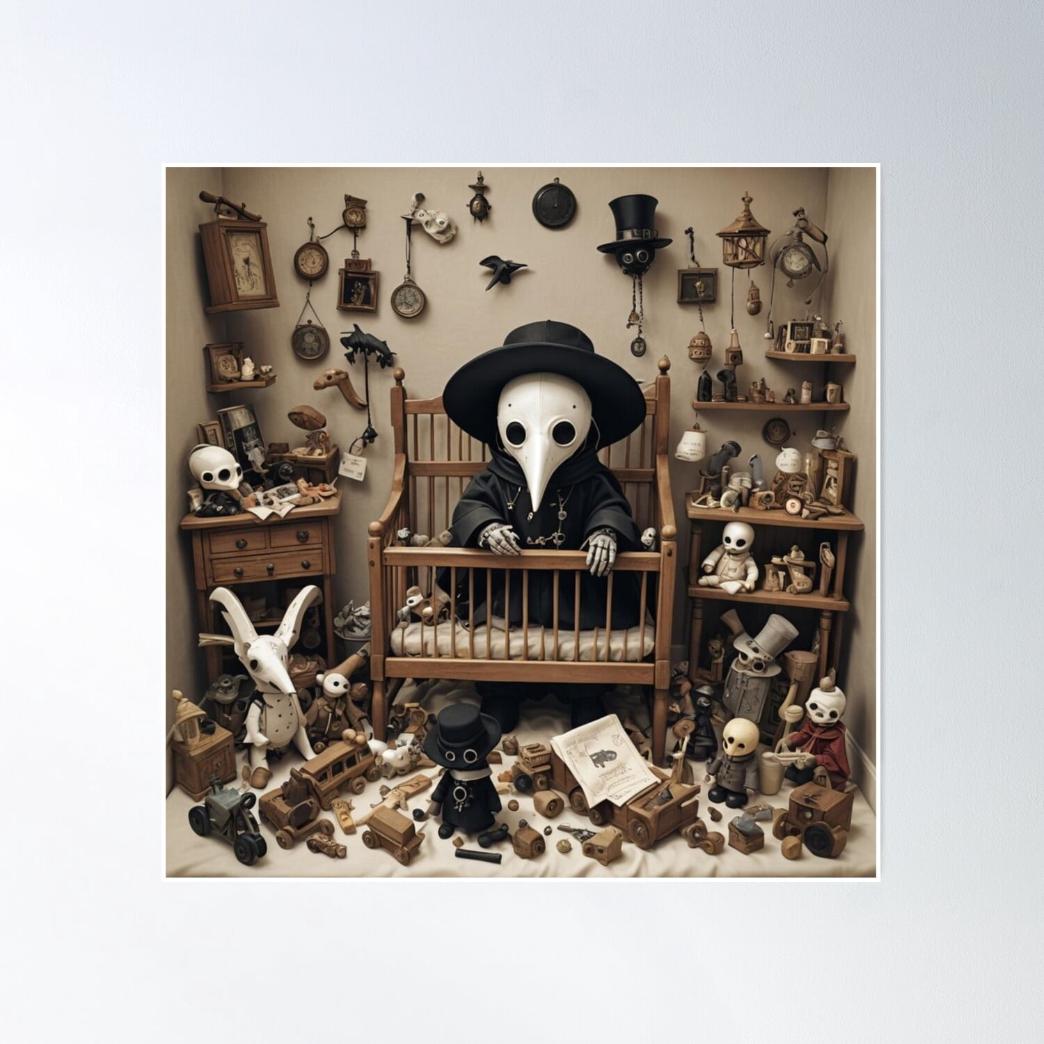 Baby Plague Doctor Poster Wall Art, Modern Wall Decor, 24x24 UNFRAMED ...